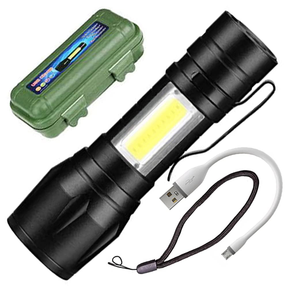 Mini 2 in 1 LED Rechargeable Flashlight – Portable Torch | Saadiq.pk
